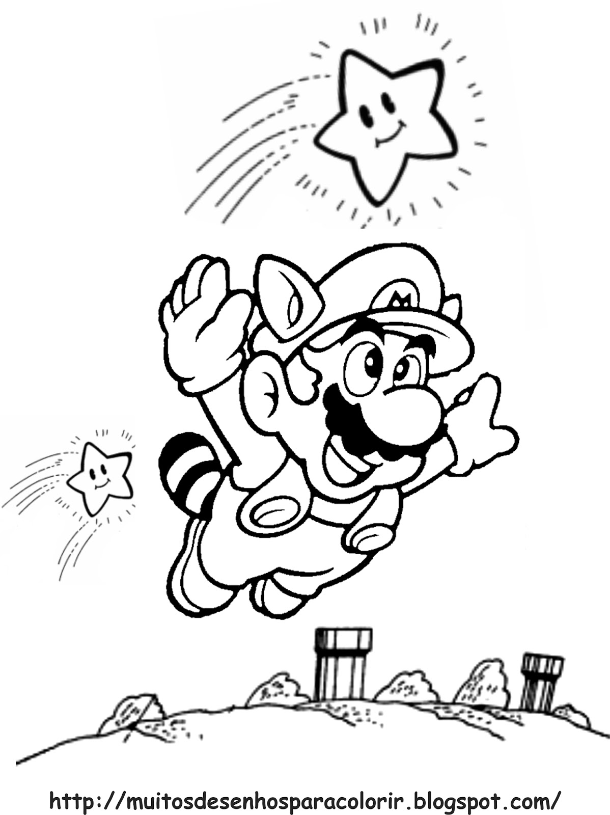 Desenhos para Colorir: Mário Bros