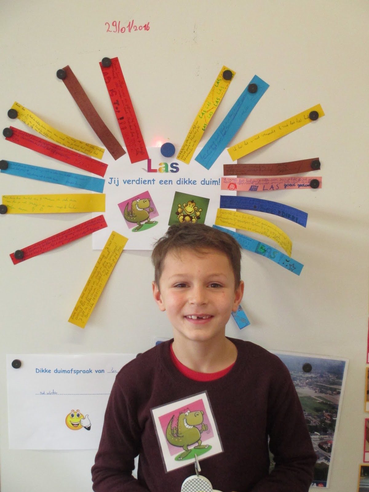 Juf Ines 3B (2015-2016): Dikke duim van de week: Las!