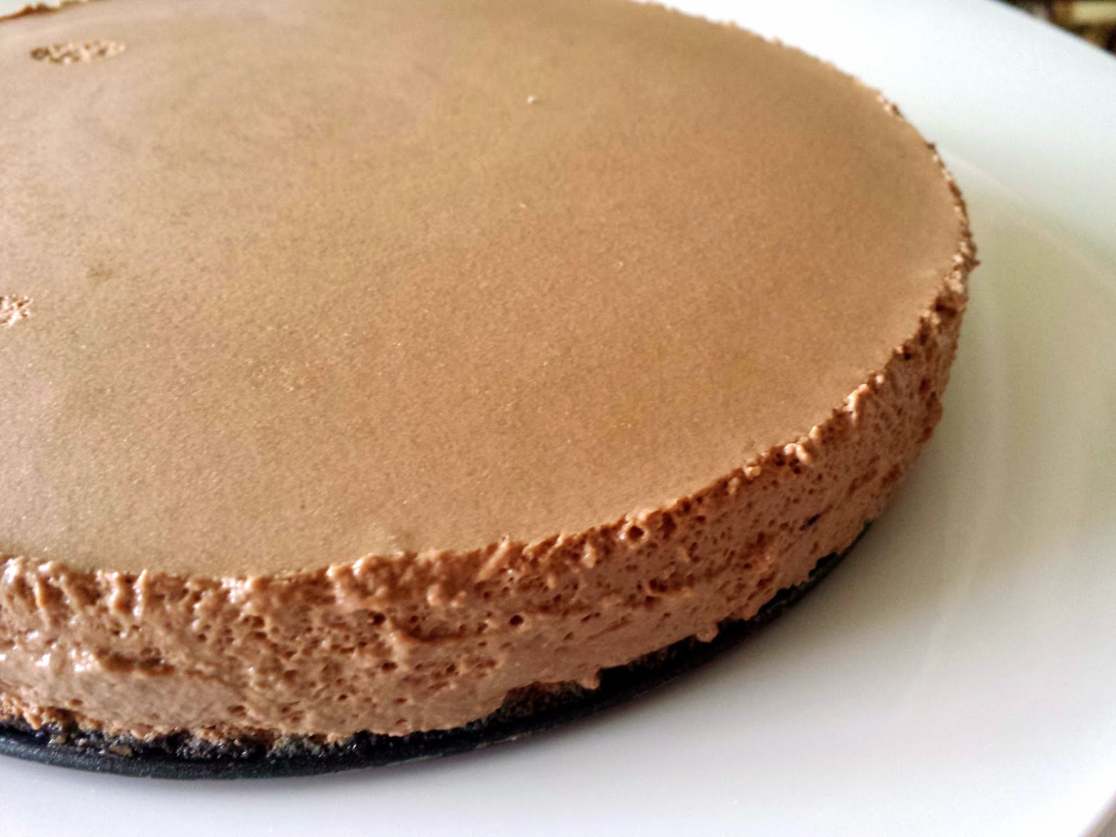 Cheesecake frío de chocolate con base de Oreo