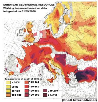 magicair: European Geothermal Map at 5km depth