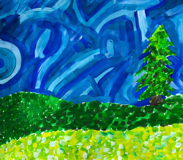 Paintbrush Rocket: 6th Grade Abstract Landscapes!