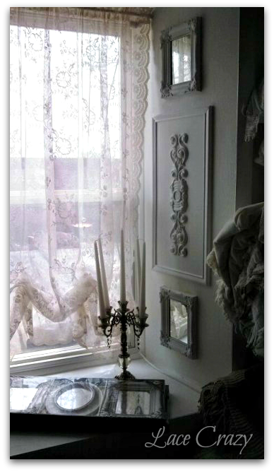 Lace Crazy: Raised Panels in Deep Set Windows...