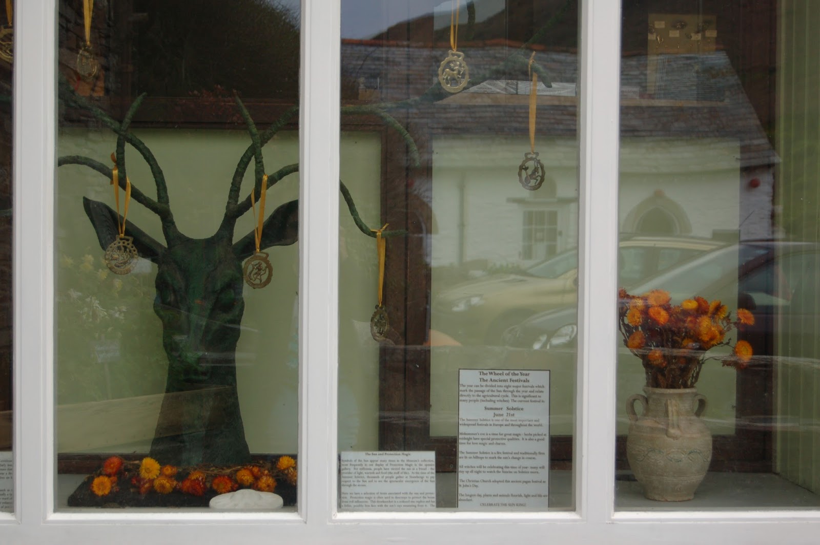 Summer Solstice Window display - Museum of Witchcraft and Magic