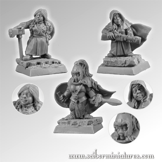 Tabletop Fix: Scibor Miniatures - New Female Dwarf Characters