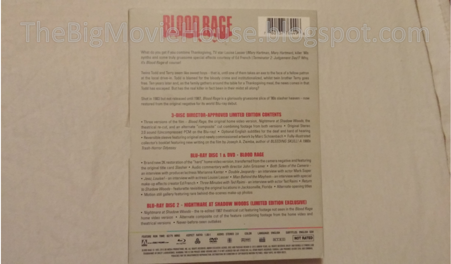 Just the Features: Blood Rage (3 Disc Limited Edition) (Arrow Video)