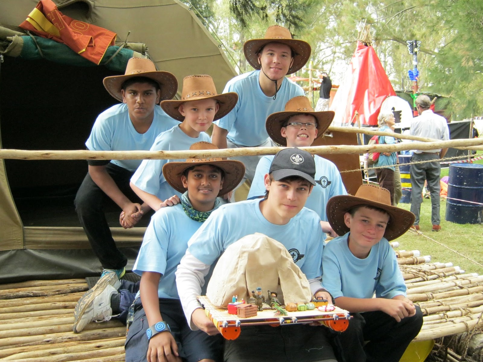 Harmelia Gardens Air Scout Group: Scouts are at KonTiki 2013