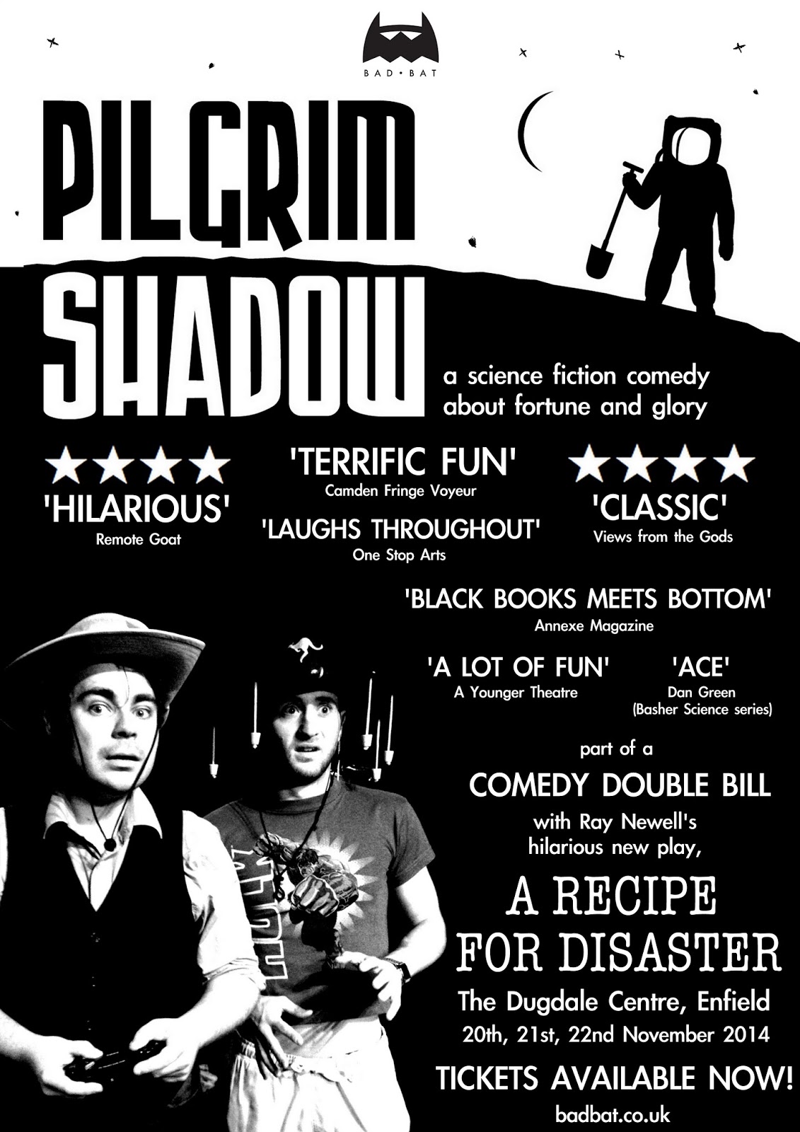 Steve Jordan: Writer.: Pilgrim Shadow / A Recipe for Disaster. Comedy ...