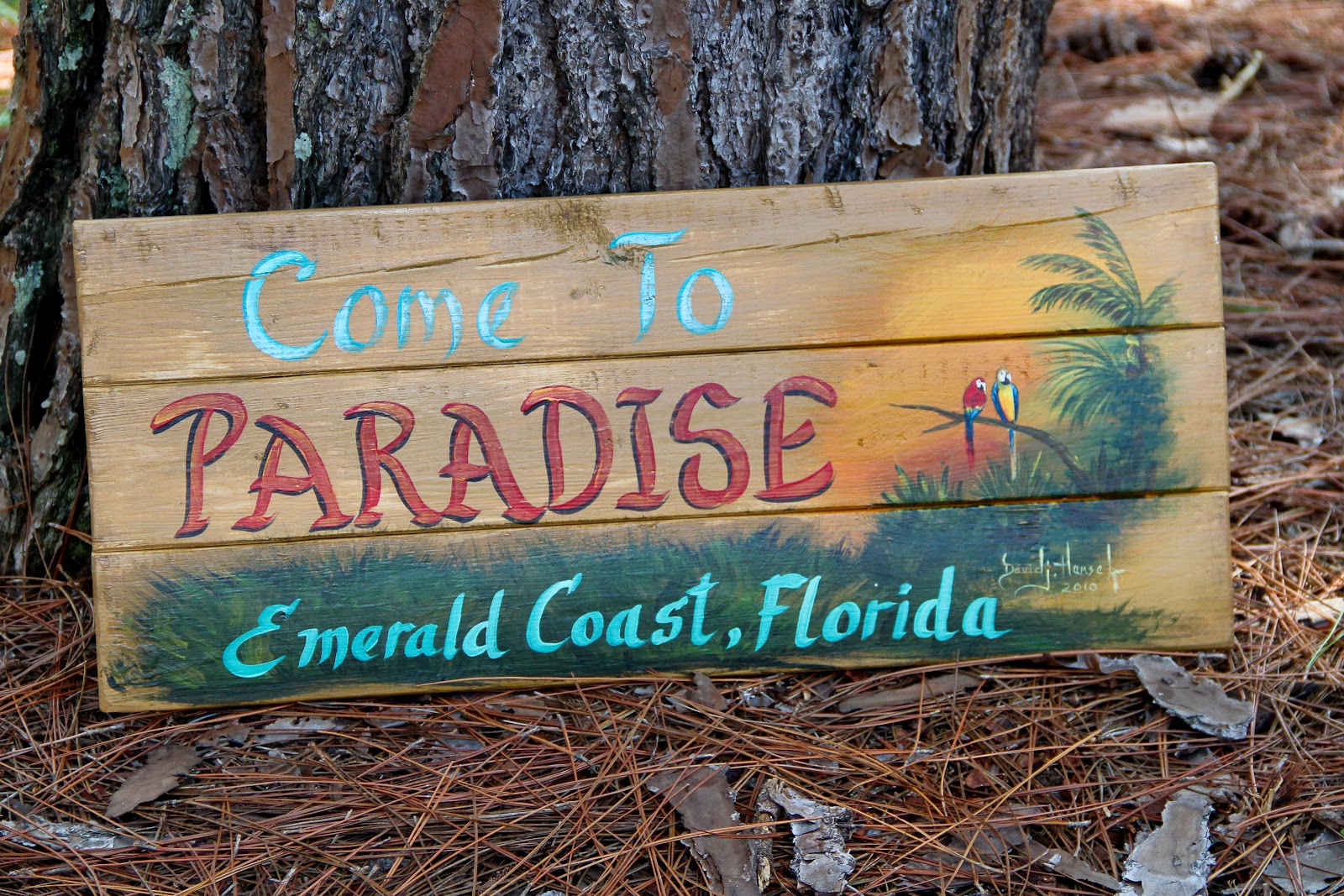 David J. Hansel the Artist: Florida Vintage Beach Signs
