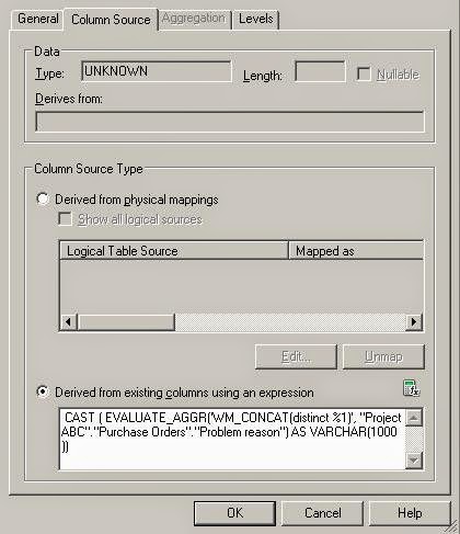 Vishal's blog: String aggregation in OBIEE