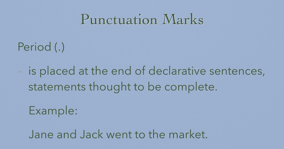 Punctuation Marks