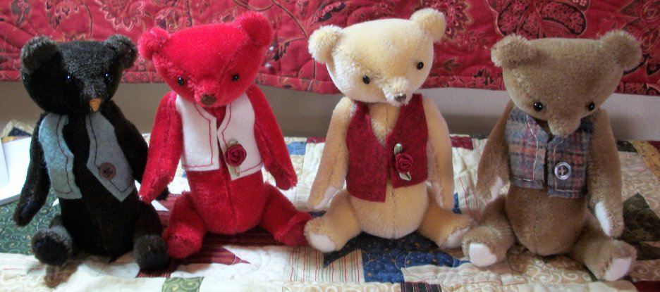 Country Scrap Quilts: 4 little bears and snowmen...