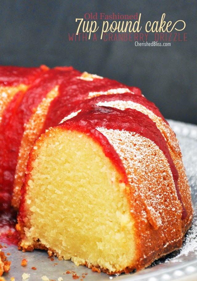 FUN RECIPE WORLD : 7 up pound cake with a cranberry drizzle