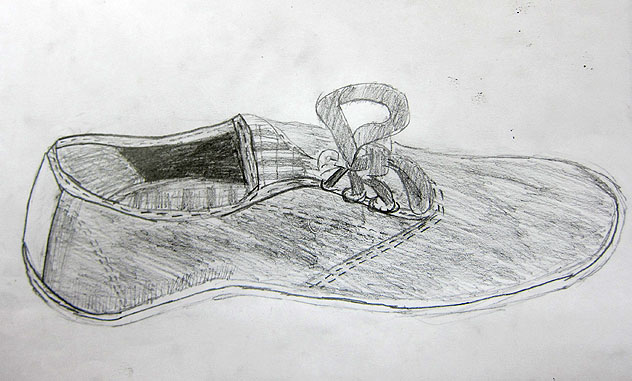 Mr. Bob's Middle & High School Art Room: Shoe Drawings Grade 7 Art