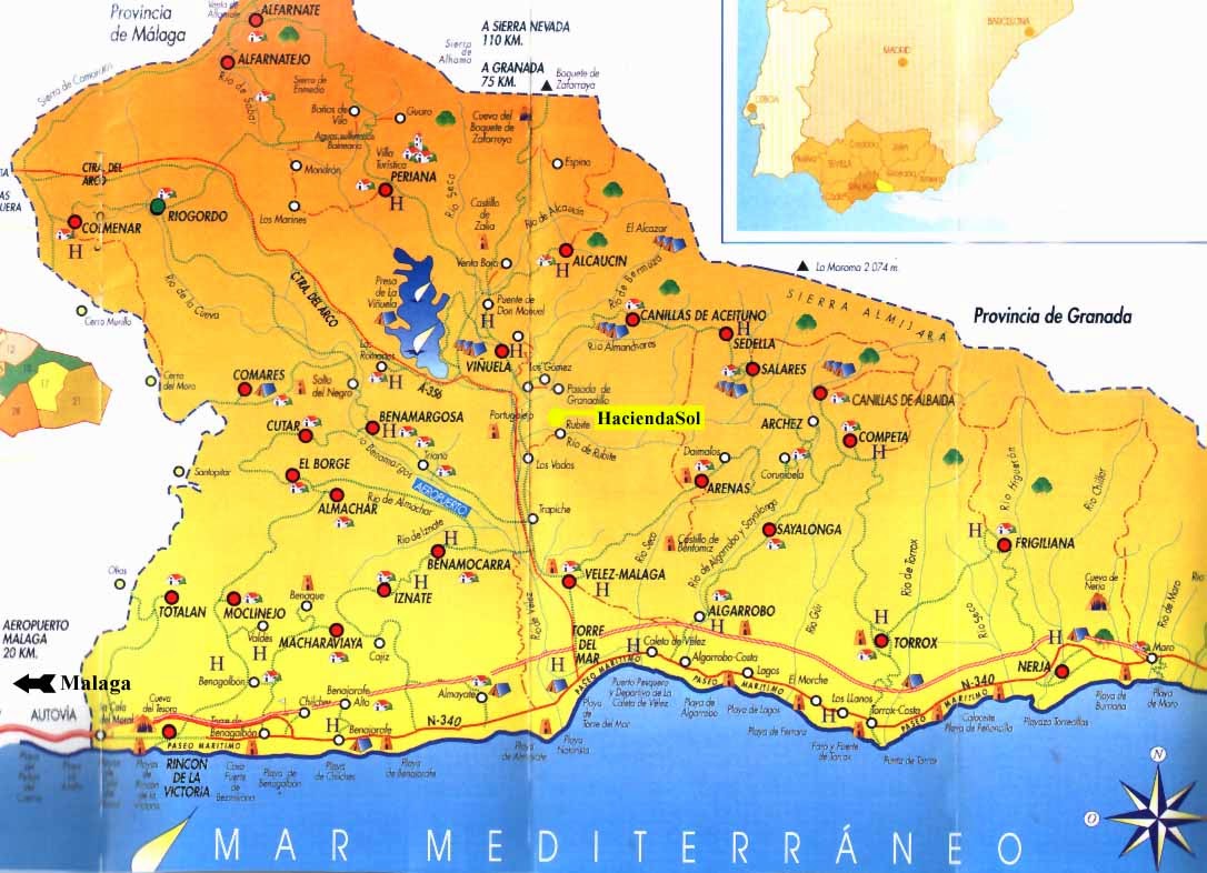 Mapa de España Geografía Política: Mapa de Andalucia Politico Geografia