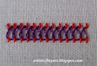 artisticfingers: Stitch tutorial - Threaded stitch