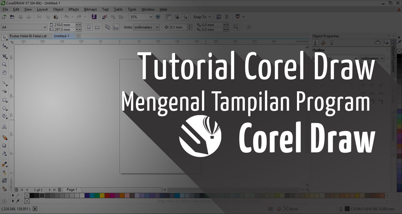 Tutorial Coreldraw Mengenal Tampilan Program - Tutorial Desain Grafis