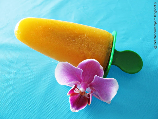 Na minha cozinha nunca falta... #18 Formas p/ gelados - Picolé de laranja
