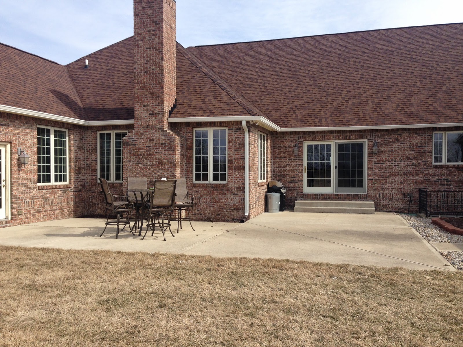 Outdoor Living: Custom bi-level pergola with stone bases, walnut ...