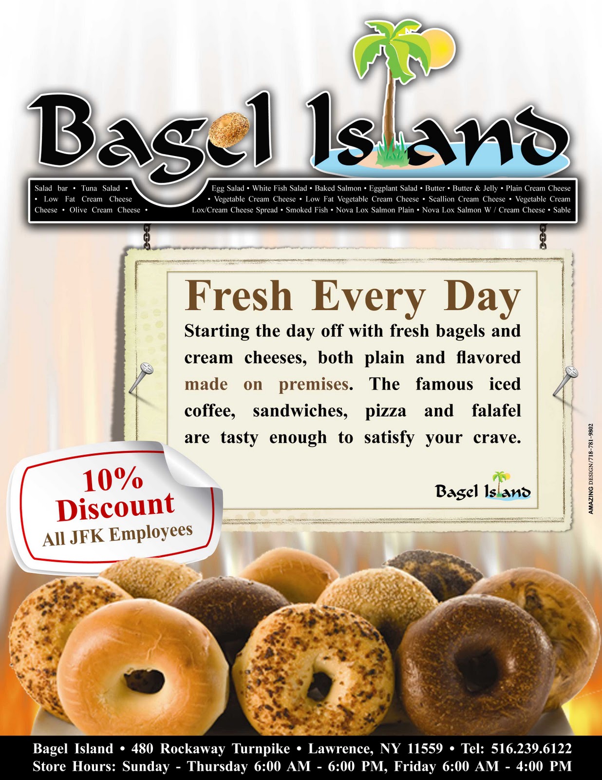 Amazing Design Portfolio: Bagel Island Ads