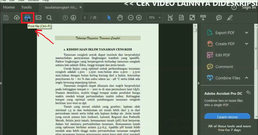 Cara Print PDF 4 Halaman 1 Kertas di Acrobat Reader DC - Tutorial ...