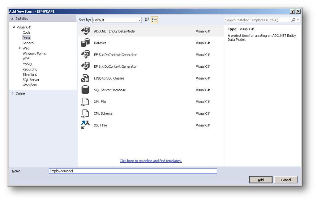 Restful Web Services Tutorial 8 Using Entity Framework With Mvc Database First The Genius Blog
