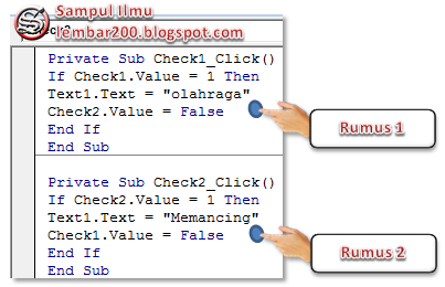 Cara Mudah Mengunakan CheckBox Di Visual Basic - Sampul Ilmu