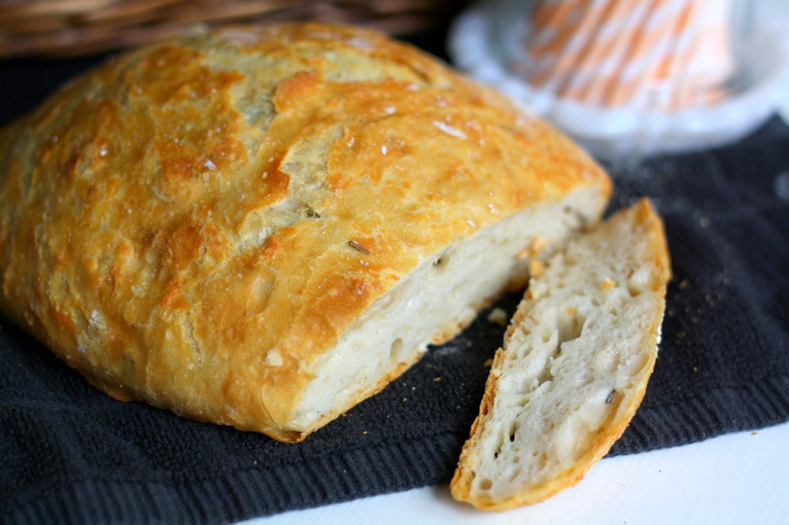 The Pink Peony of Le Jardin: Rosemary, Lemon and Gruyere Artisan Bread~