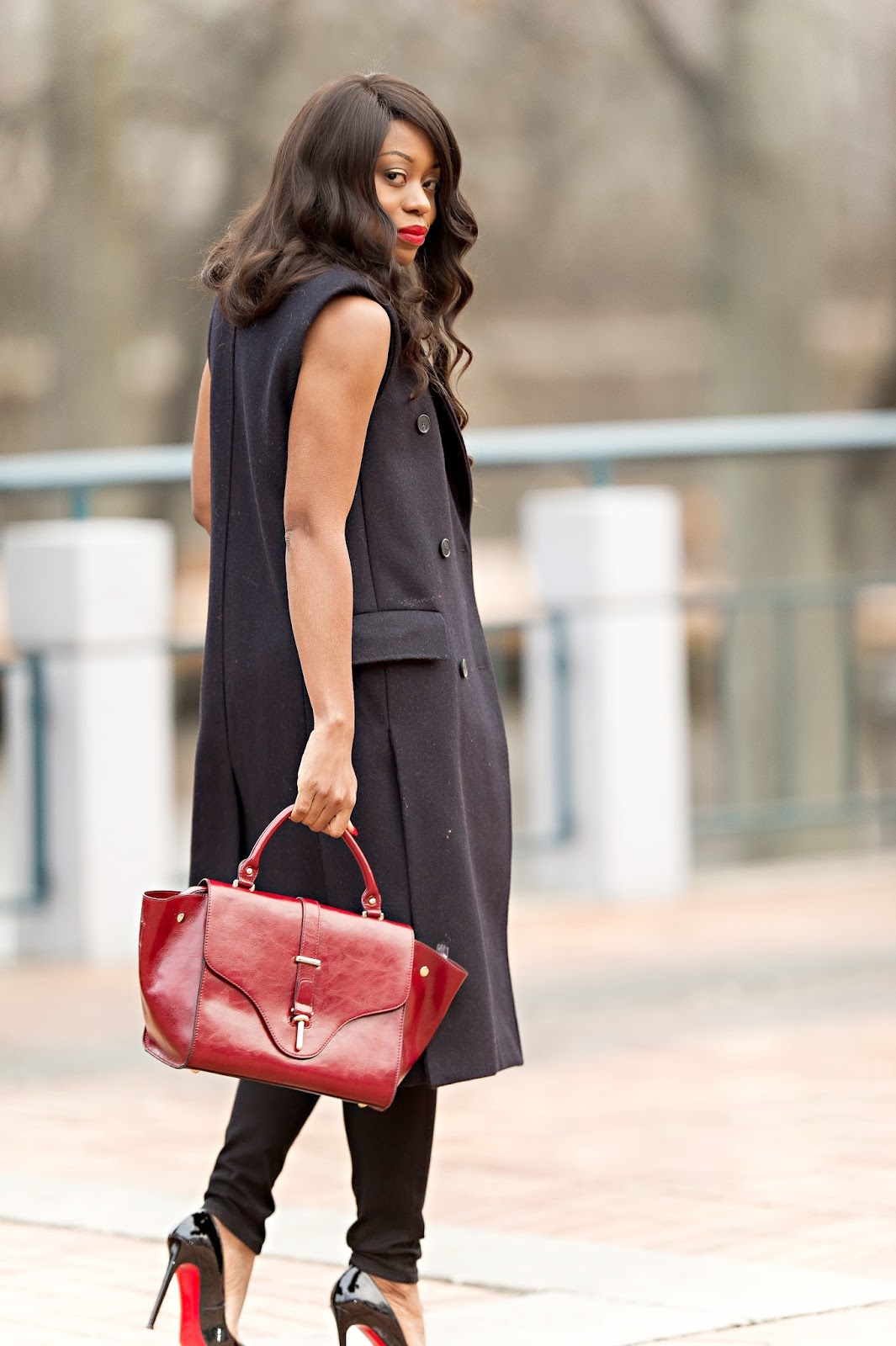 Black & Burgundy - Jadore-Fashion
