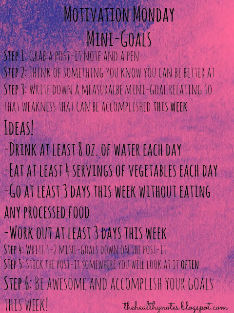 The Healthy Notes: Motivation Monday: Mini-Goals (plus a challenge!)