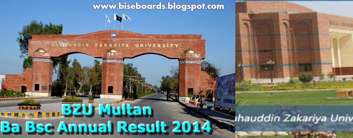 Pakistani Boards Results: BZU Bahaudddin Zakariya University Multan BA ...
