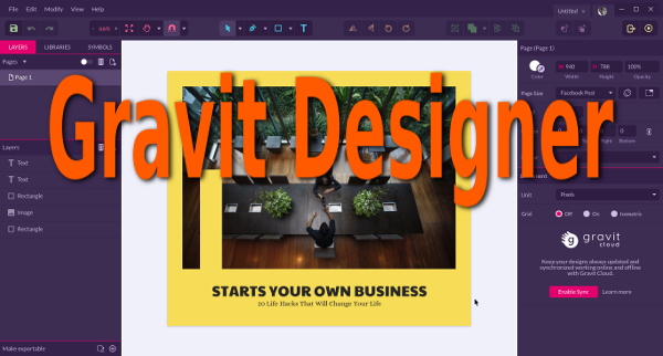 Gravit Designer no seu GNU/Linux
