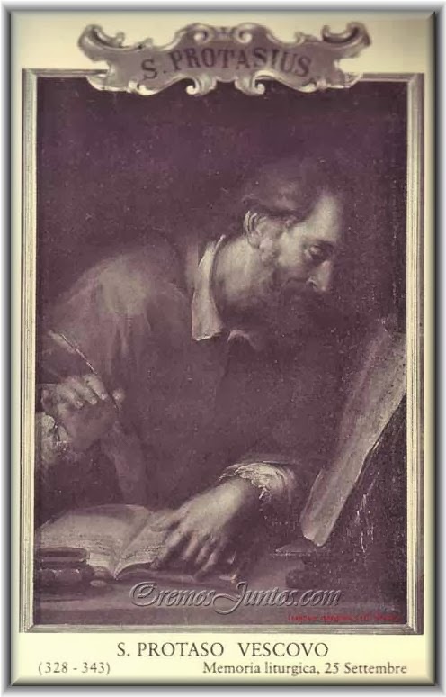 Vidas Santas: San Protasio de Milán, Obispo