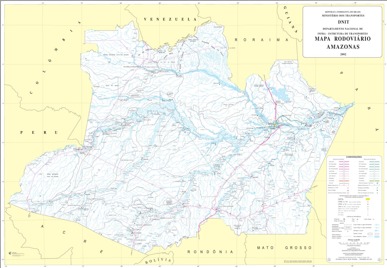 Mapa Rodoviário do Amazonas - Doc Press™