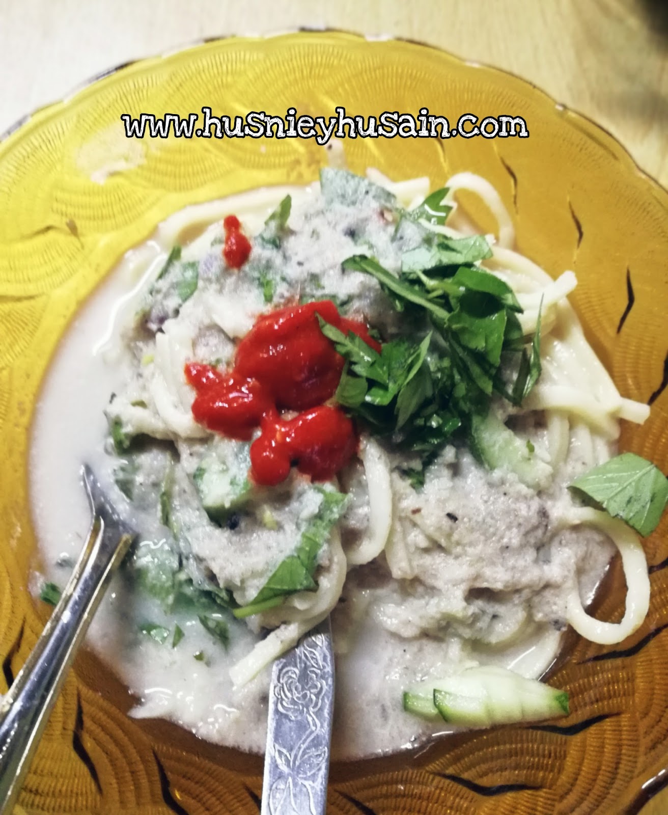 Resepi Bonda Laksa Terengganu Kuah Putih Yang Enak - Husniey Husain