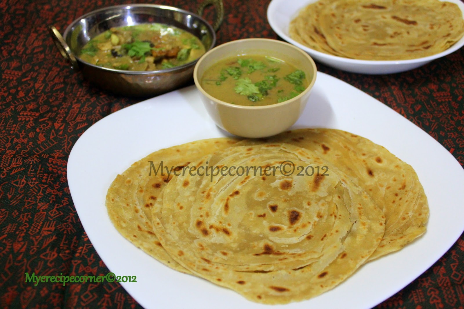 Mye's Kitchen: Parotta / Lacha Paratha / Flaky Paratha