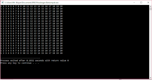 Membuat Program Pengulangan Bertumpuk Mengunakan DevC++ Bahasa C++ ...