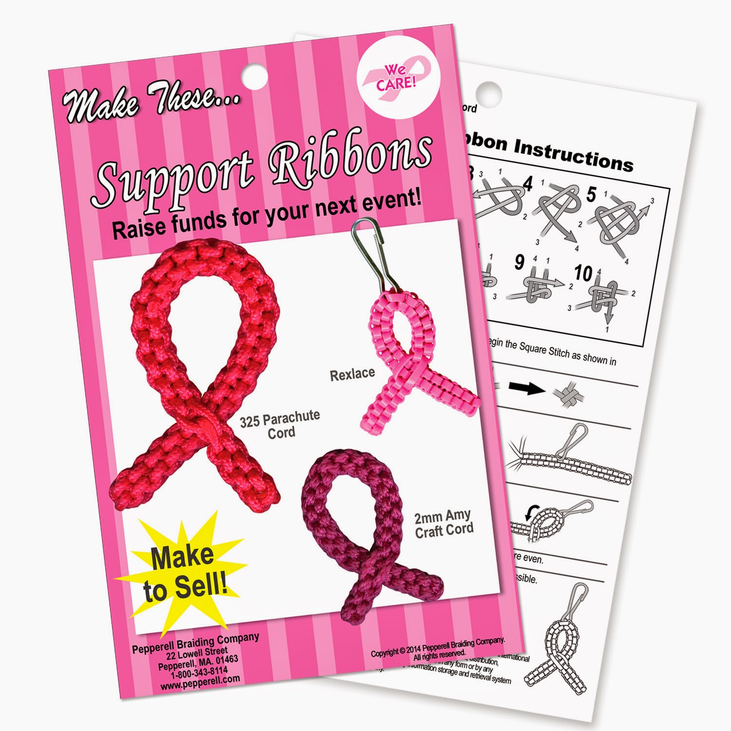 Pepperell Crafts!: Support Ribbon Tutorial