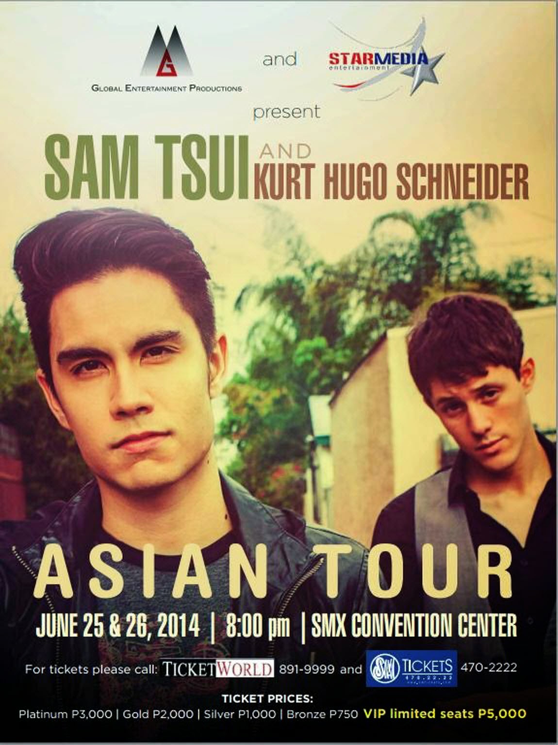 Sam Tsui and Kurt Hugo Schneider Performs in Manila This June 25 and 26 ...