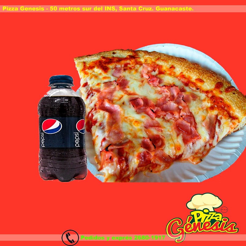 Combo 2 - porción jamón y queso + 1 gaseosa ~ Pizza Génesis Santa Cruz