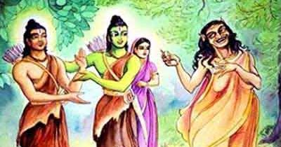 Shoorpanakha Creating an Illusion of Ravana to Accuse Sita of Being ...