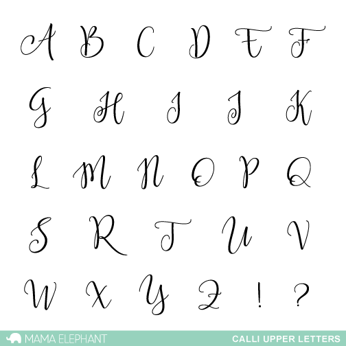 mama elephant | design blog: INTRODUCING: Calli Upper Letters