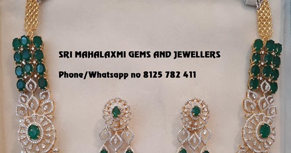 Light Weight Long Diamond Haram - Jewellery Designs
