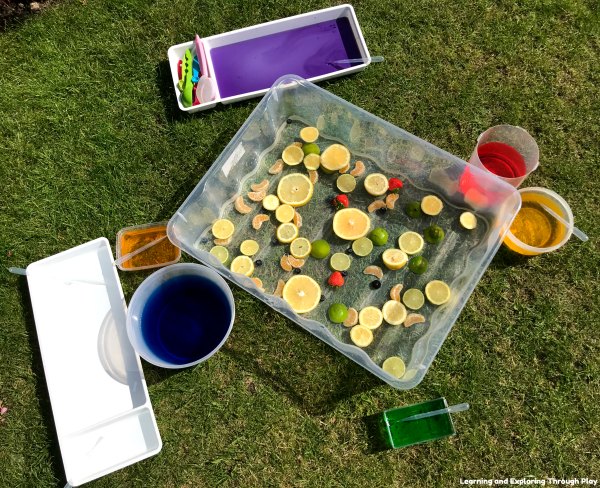 Learning and Exploring Through Play: Sensory Fruit Water Play