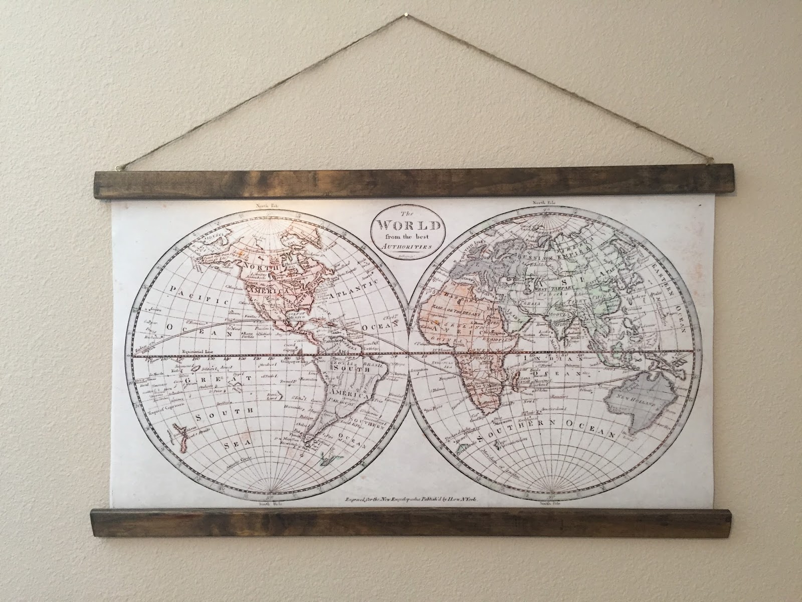 DIY Vintage Map Decor - The Budget Makeover