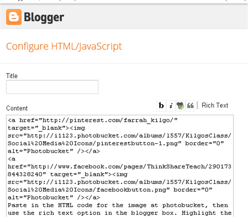 Think * Share * Teach: How to Add Custom Social Buttons to Blogger