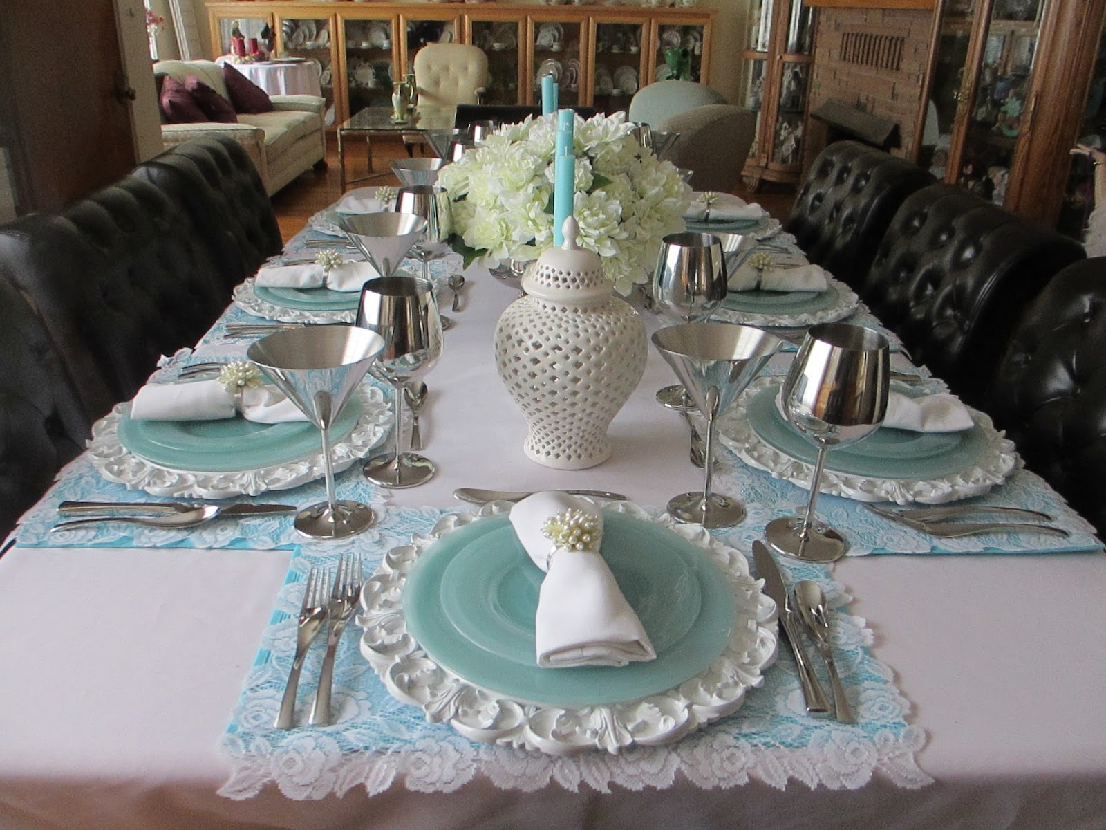 The Welcomed Guest: Soft Blue and White Tablescape