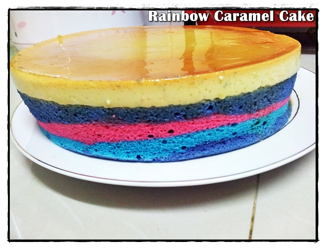 Di SaaT WaKTu BeRHeNTi...: RAINBOW CARAMEL KEK lagik... Hehe!