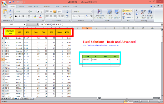 How to use the HLOOKUP Function with Examples | Excel Solutions - Basic ...
