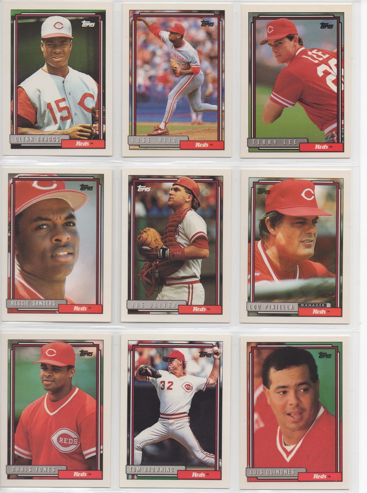 Cincinnati Reds Baseball Card Collector: 1992 Topps Cincinnati Reds ...