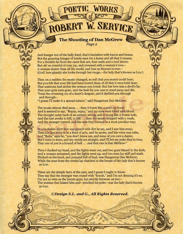 The Poetry of R.E. Slater: Robert W. Service - The Shooting of Dan McGrew